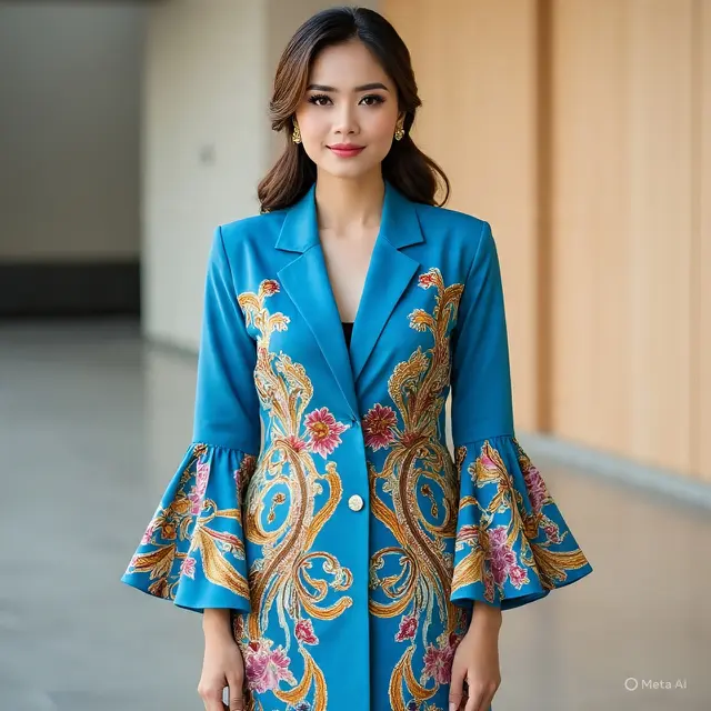 10 Blazer Batik Wanita Panjang Modis dan Serbaguna, Jadi Pilihan Tepat ...
