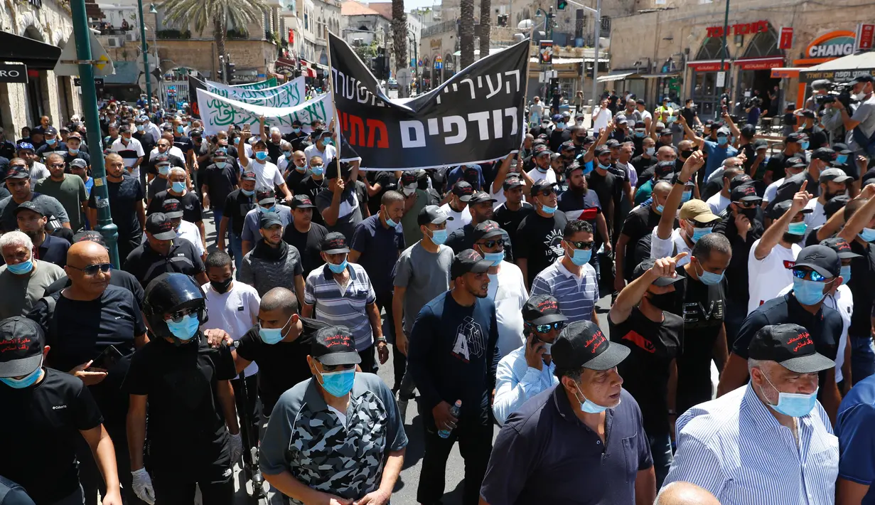 FOTO: Ribuan Muslim di Israel Protes Penggusuran Makam - Foto Liputan6.com