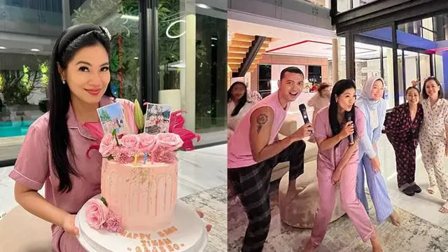 7 Momen Titi Kamal Rayakan Ulang Tahun dengan Tema Pajamas Party Bareng ...