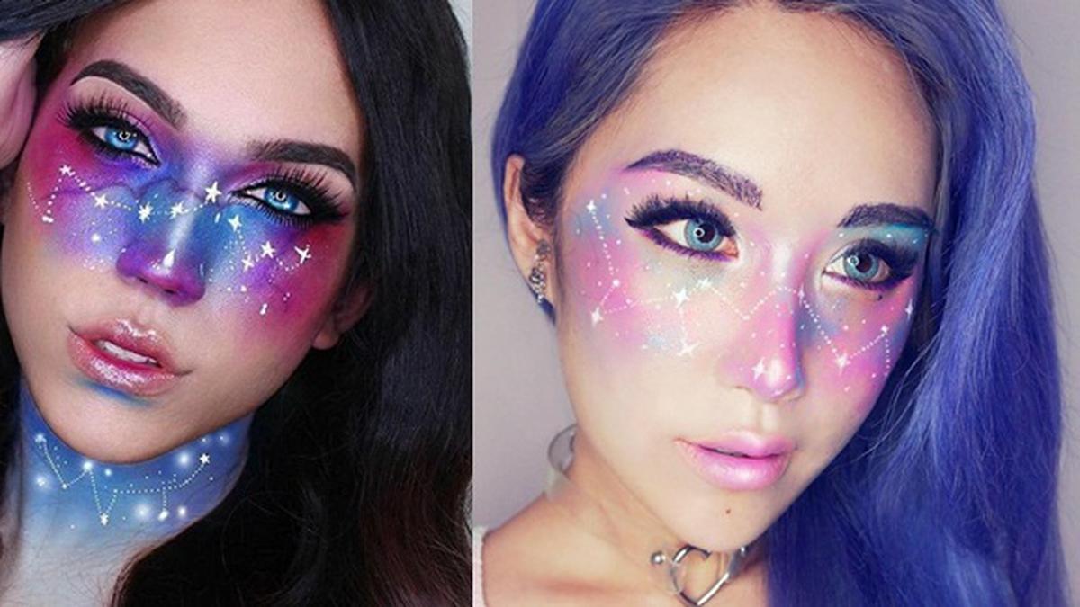Tren Unik Galaxy Makeup, Ada Rasi Bintang Cantik di Wajahmu - Photo ...