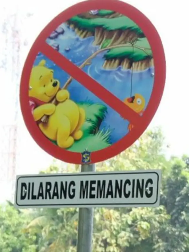 6 Tulisan Dilarang Mancing Ini Bikin Tepuk Jidat - Hot Liputan6.com