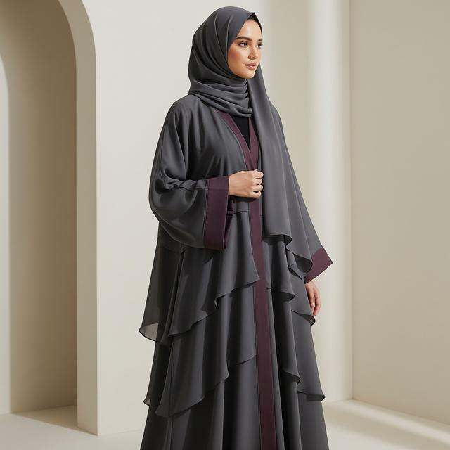 7 Model Abaya Simple tapi Terlihat Glamor, Cocok untuk Acara Resmi dan ...