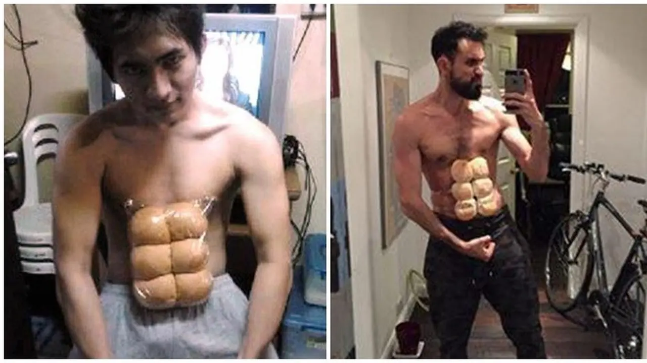 6 Kelakuan Orang Tempel Makanan di Perutnya Agar Six Pack Ini Kocak ...