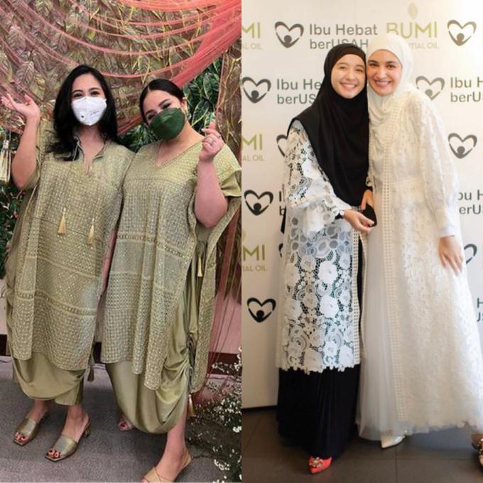 7 Model Baju Pesta Renda Panjang dari Nagita Slavina Hingga Laudya ...