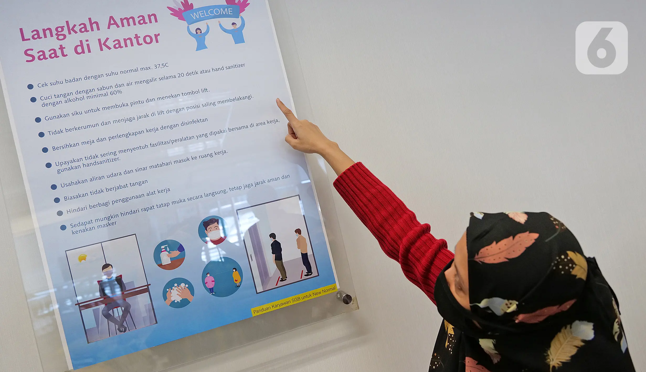 FOTO: Protokol New Normal di Tempat Kerja - Foto Liputan6.com
