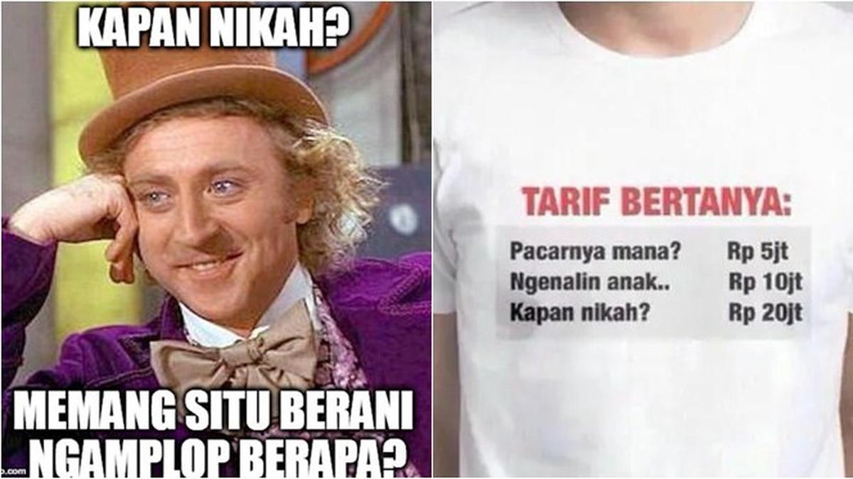 7 Meme saat Ditanya 'Kapan Nikah' Ini Kocak, Jadi Persiapan untuk Lebaran