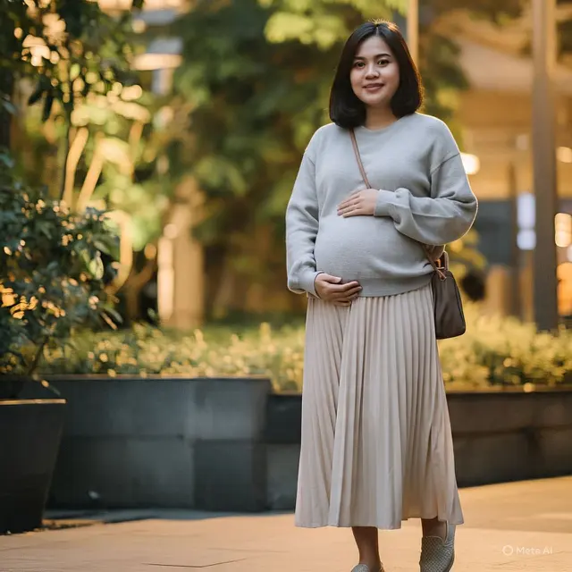 10 Outfit Ibu Hamil Jalan-Jalan Nyaman dan Stylish di 2025, Fashionable ...