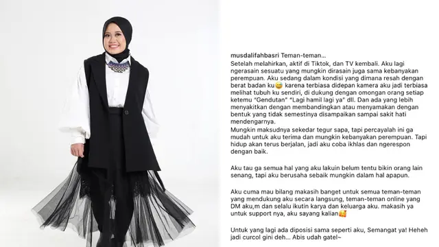 Netizen Jahat! Komika Musdalifah Basri Sakit Hati Kerap Diejek Gemuk ...