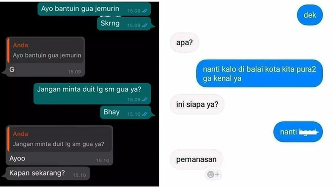 8 Chat Kocak Kakak Adik Ini Bikin Geleng Kepala, Absurd Banget - Hot Liputan6.com
