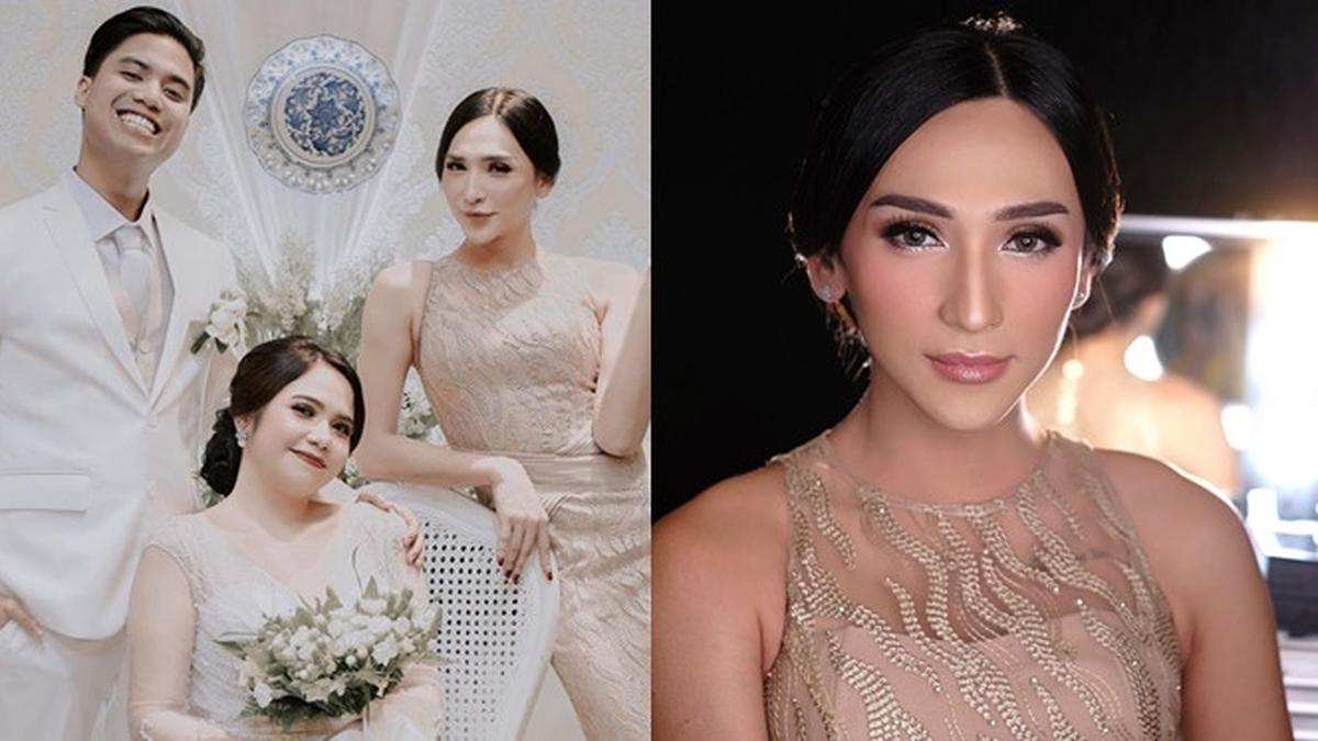 6 Potret Dena Rachman di Acara Pernikahan Adiknya, Tampil Memesona ...