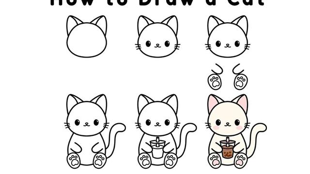 3 Cara Menggambar Kucing dengan Mudah, Lucu Dan Realistis - Hot ...