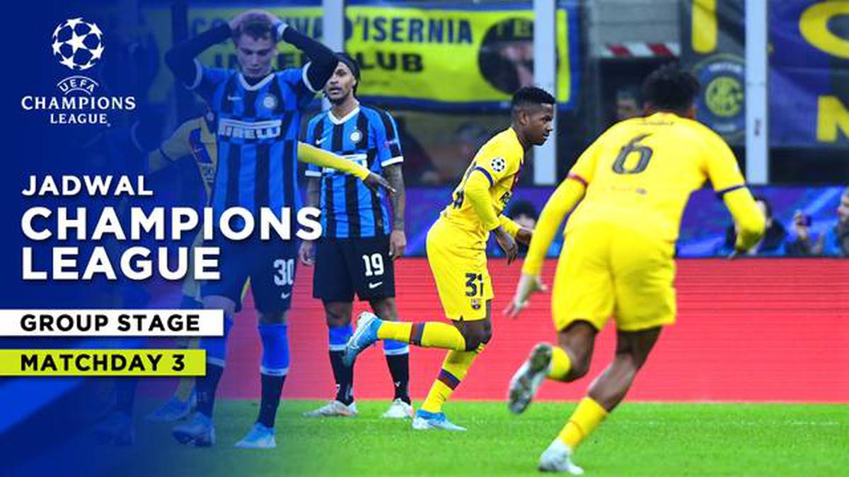Motion Grafis Jadwal Liga Champions Matchday 3 Inter Milan Dan Ac