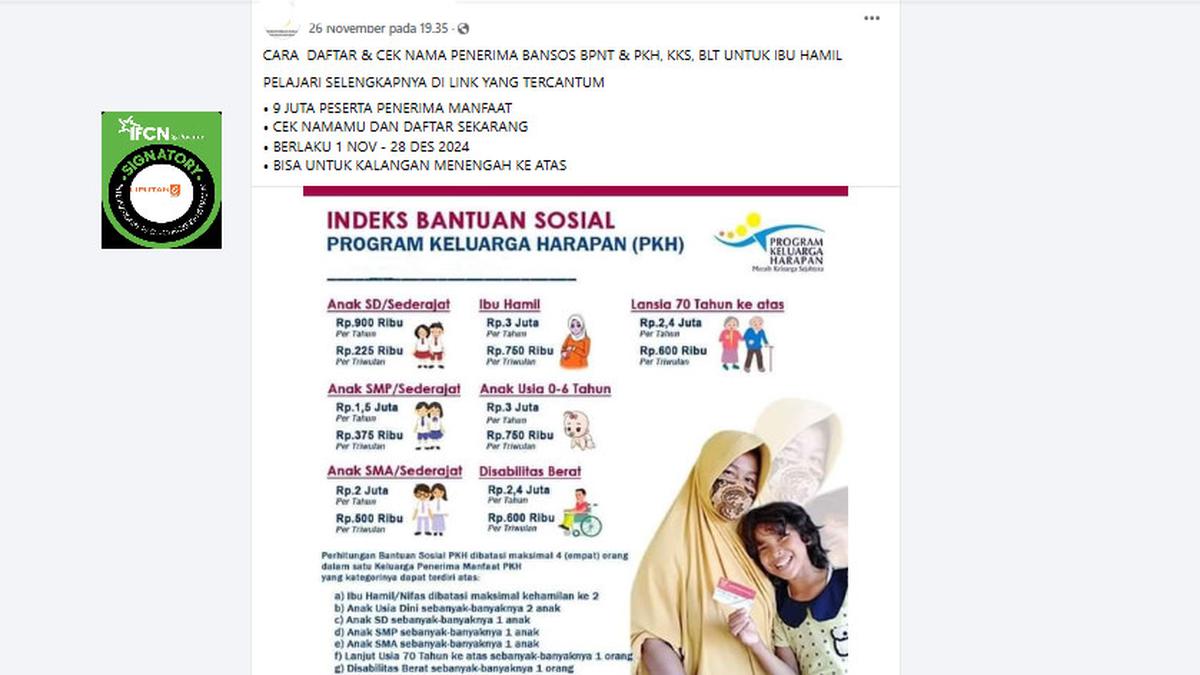 Cek Fakta: Link Pendaftaran dan Cek Penerima Bansos BPNT, PKH, KKS dan BLT untuk Ibu Hamil Ini ...