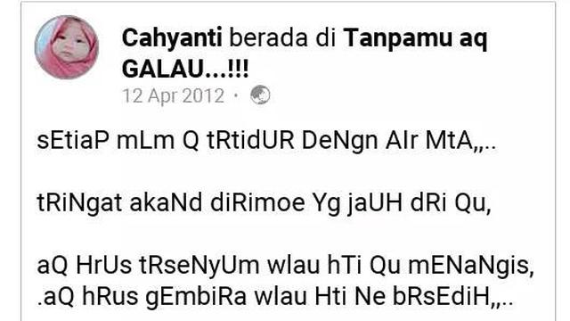 8 Status Alay Netizen, Tulisannya Bikin Anak Milenial Bingung - Hot ...