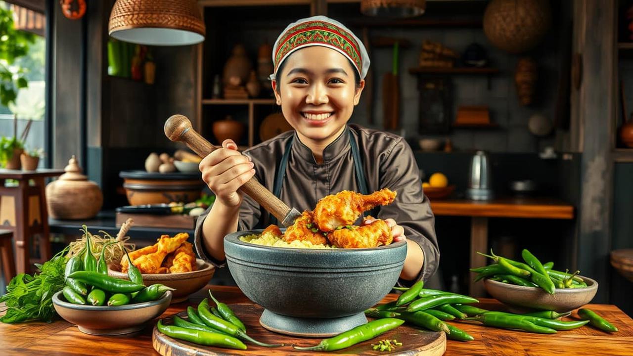10 Resep Sambal Ijo Ayam Geprek, Pedas dengan Sensasi Rasa Menggoyang Lidah