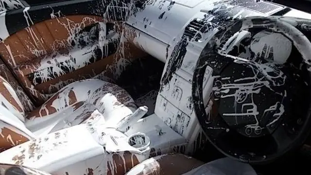 Begini Jadinya Kalau Nekat Bawa Cat Pakai Mobil Mahal - Otomotif ...