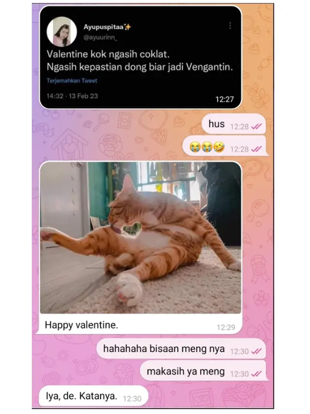 6 Chat Ucapan Valentine dari Pacar Ini Romantis, Hari Kasih Sayang ...