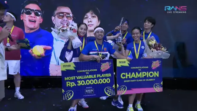 Raffi / Nagita Kalahkan Dion / Gege, Tim Biru Menang Telak atas Tim Merah di Sport Party Clash ...