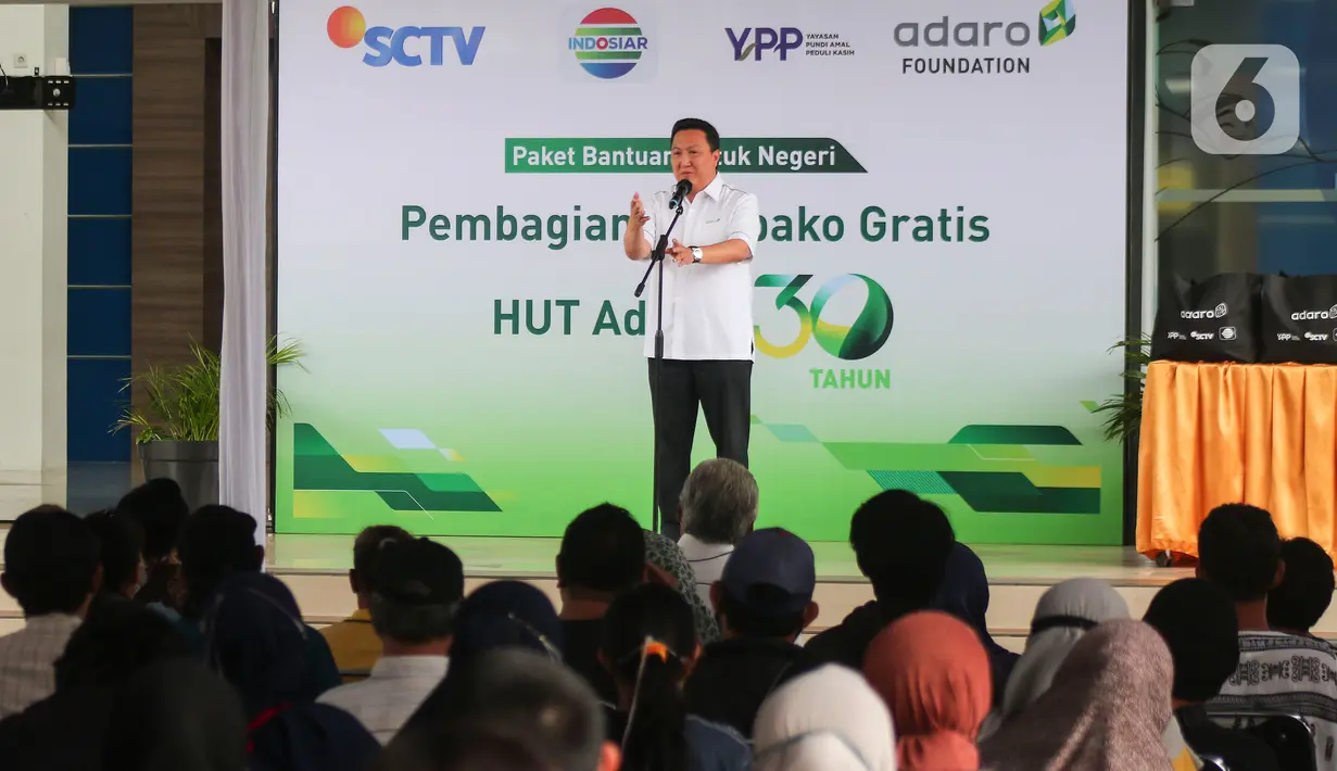 Rayakan HUT Ke-30, YPP SCTV Indosiar dan PT Adaro Bagikan Ribuan Paket Sembako - Foto Liputan6.com