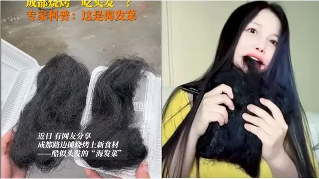 Viral Street Food China Mirip Segumpal Rambut Hitam, Laris Buat Camilan ...