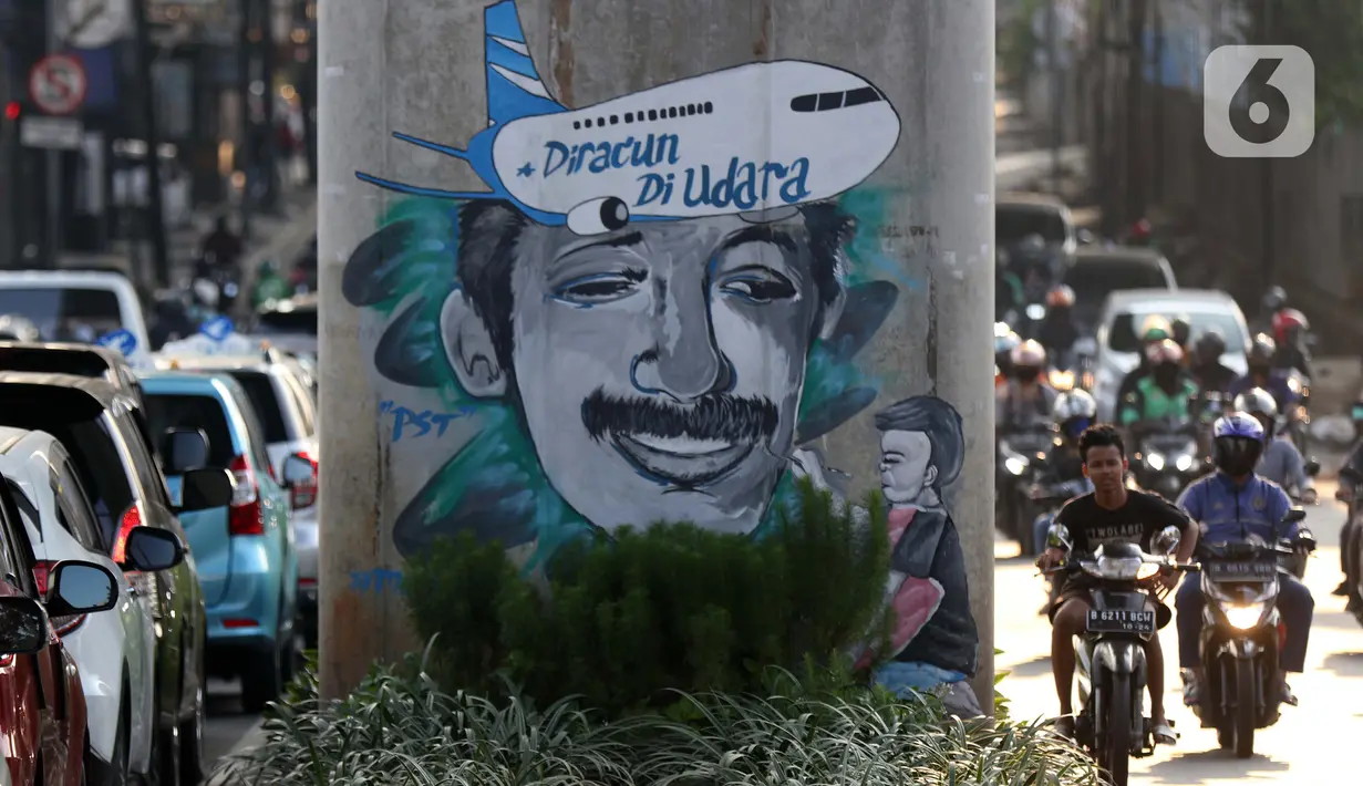 FOTO: Mural Mengenang Munir - Foto Liputan6.com