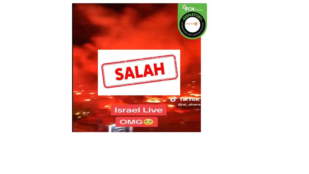 Cek Fakta: Tidak Benar Video Kota Israel Tel Aviv Menjadi Lautan Api ...
