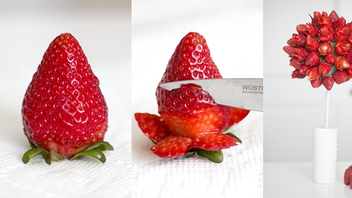 Tutorial Membuat Buket Bunga Dari Buah Stroberi - Photo Fimela.com