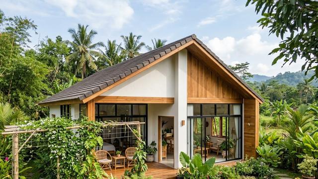 6 Contoh Rumah Natural Modern di Desa dengan Konsep Hemat Listrik ...