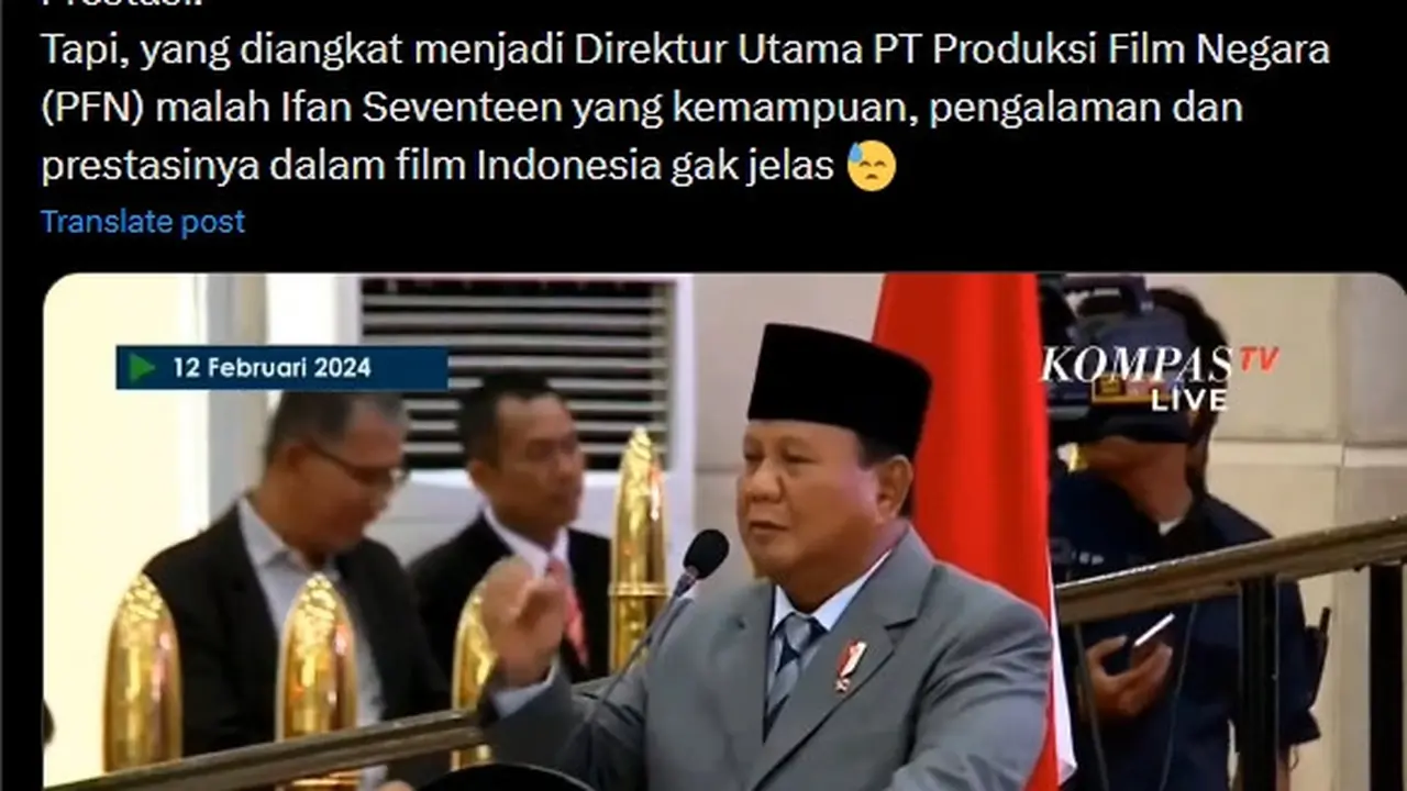 Beragam Reaksi Aktor dan Aktris Indonesia Atas Penunjukan Ifan Seventeen Jadi Dirut PFN - Hot ...