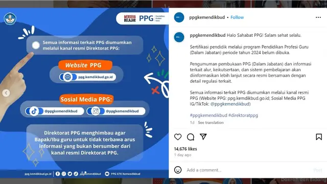 Program PPG Dalam Jabatan Kemendikbud Tahun 2024 Belum Dibuka, Kapan ...