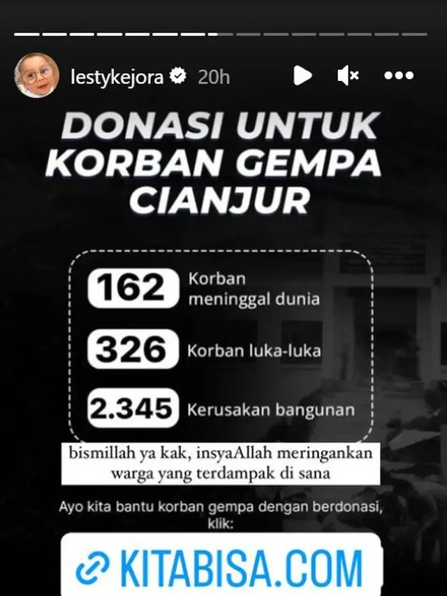 Lesti Kejora Galang Donasi untuk Warga yang Terkena Dampak Gempa Cianjur - ShowBiz Liputan6.com