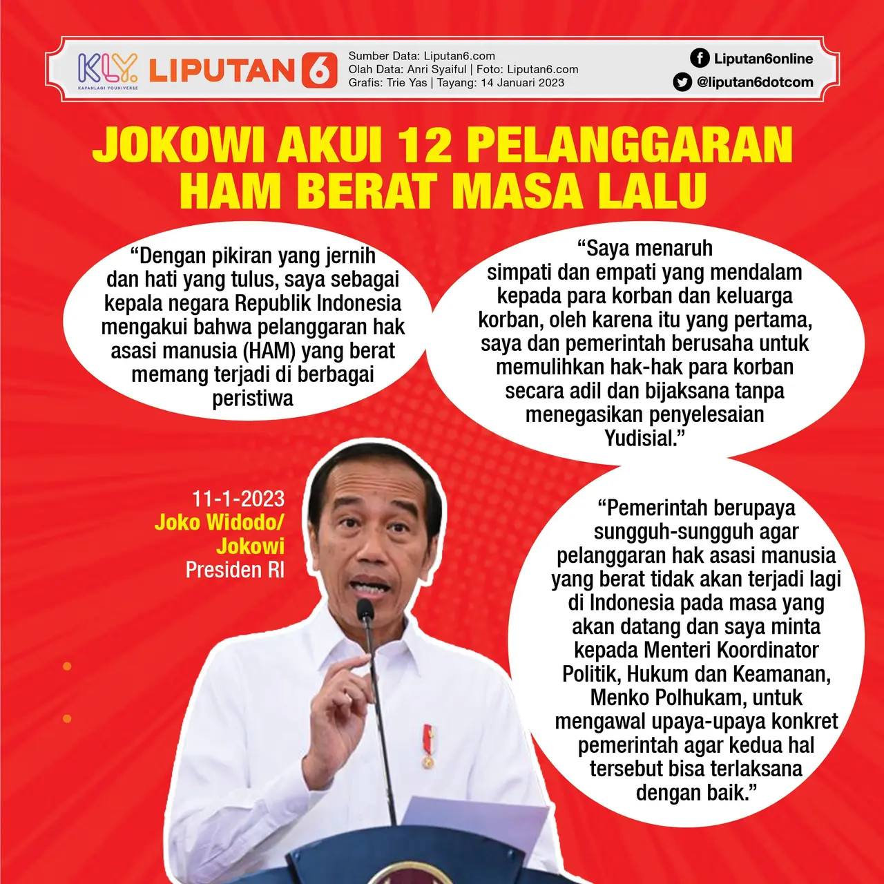 Infografis Jokowi Akui 12 Pelanggaran HAM Berat Masa Lalu - News ...