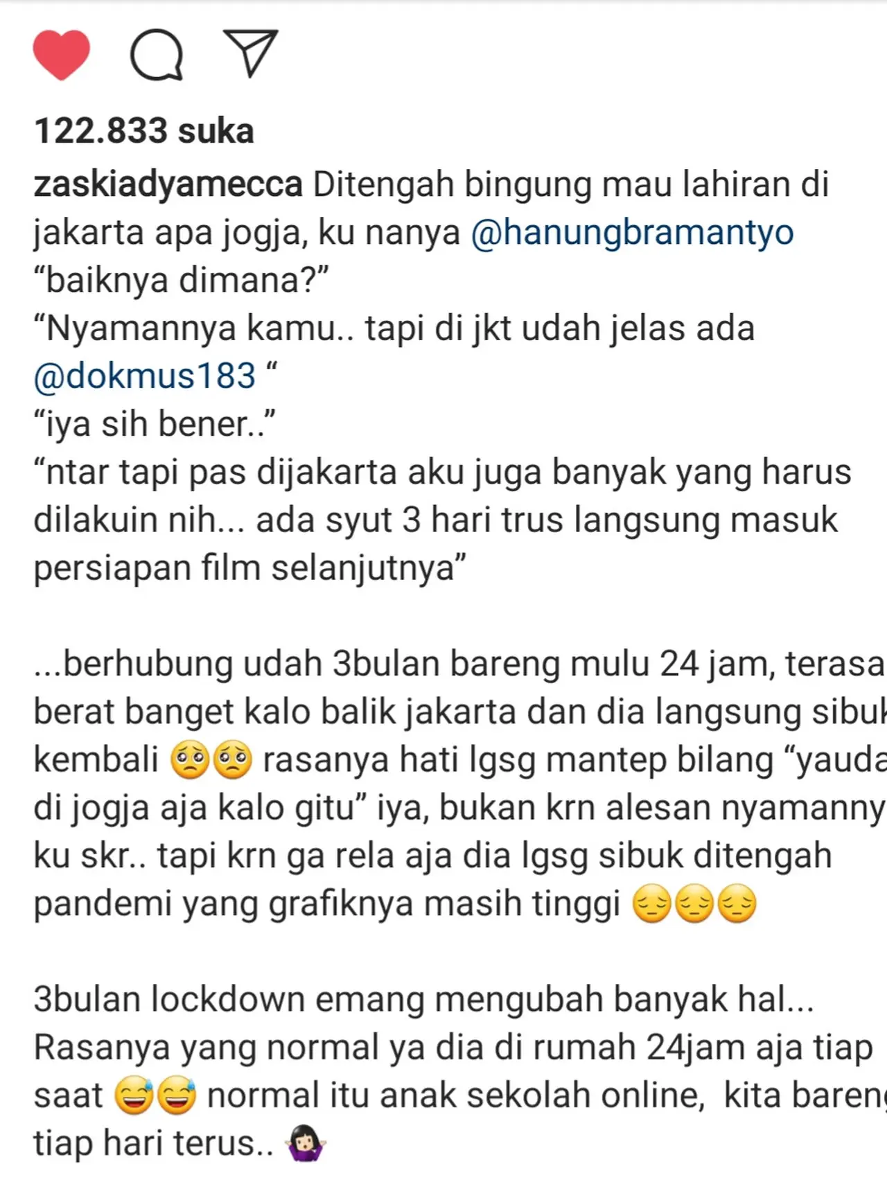 Zaskia Asya Mecca Sebentar Lagi Bersalin, Tak Rela Ditinggal Hanung Bramantyo Syuting - ShowBiz ...