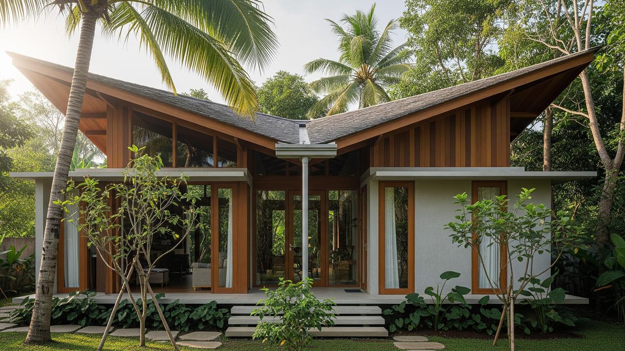 9 Desain Rumah Desa Tapi Modern Atap Butterfly, Estetik dengan Beragam ...
