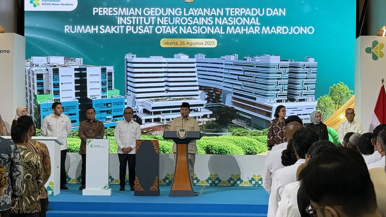 Prabowo Resmikan Institute Neurosains Nasional di RS PON Mahar Mardjono ...