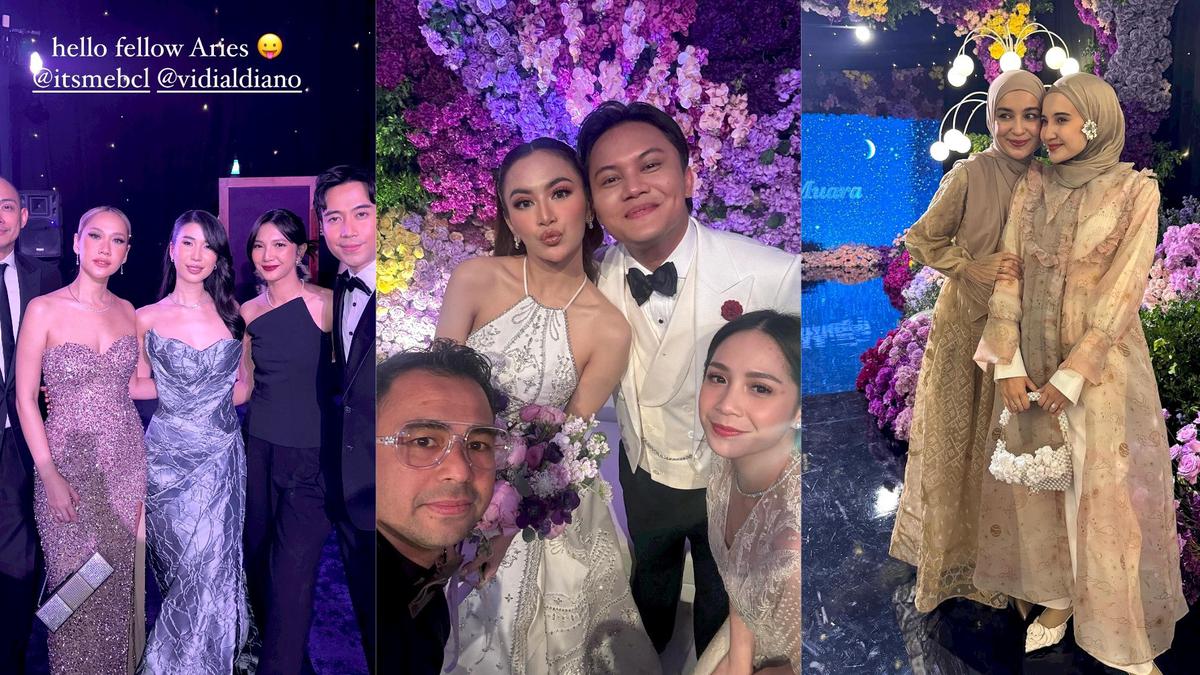 15 Gaya Artis Hadiri Resepsi Pernikahan Rizky Febian dan Mahalini, dari ...