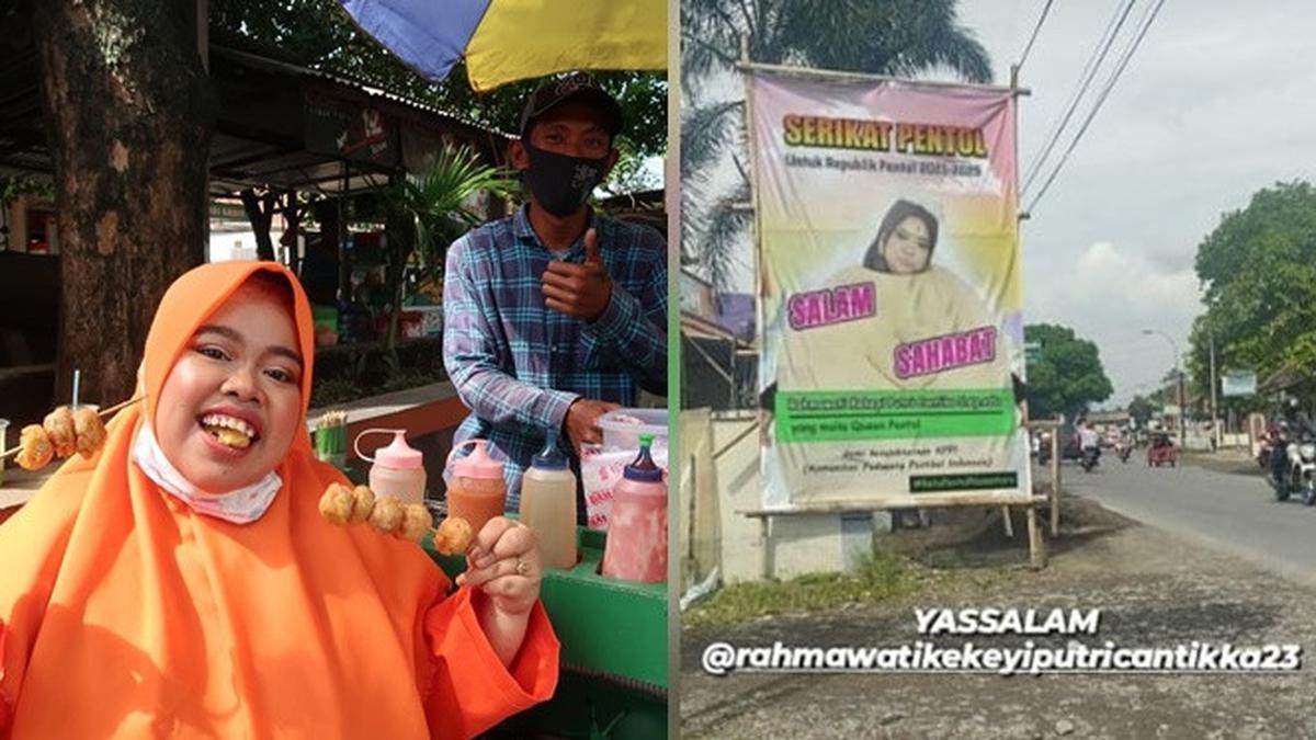 Viral, Kekeyi Beri Dukungan untuk Penjual Pentol Lewat Baliho