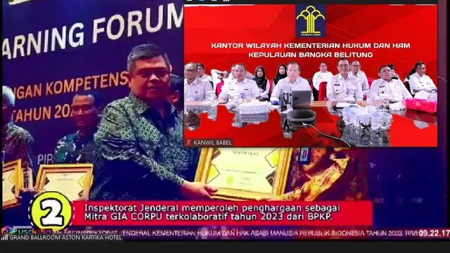 Kanwil Kemenkumham Babel Raih Penghargaan Terbaik Kedua Kategori Pelaporan Harta Kekayaan ASN ...