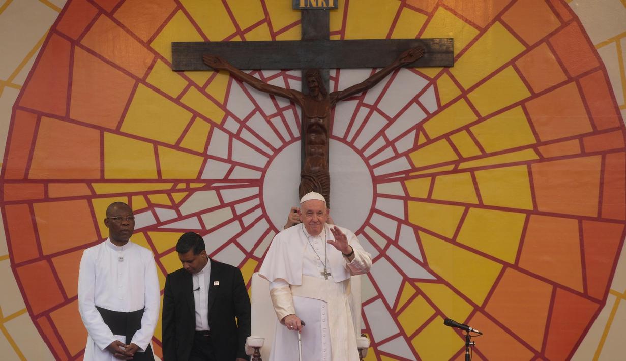 Kemeriahan Sambut Kedatangan Paus Fransiskus di Kongo - Foto Liputan6.com