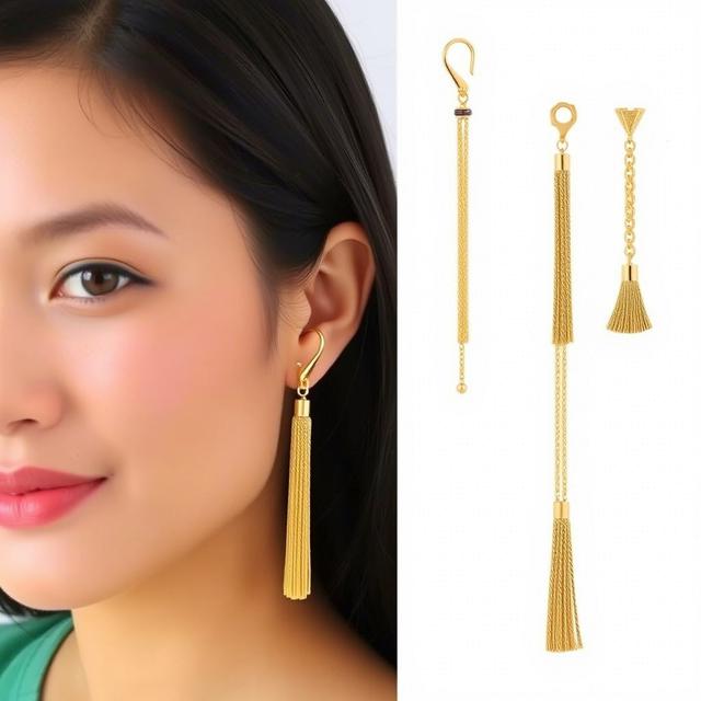 10 Model Anting Emas untuk Wajah Bulat yang Lagi Tren di 2025, Tampak ...