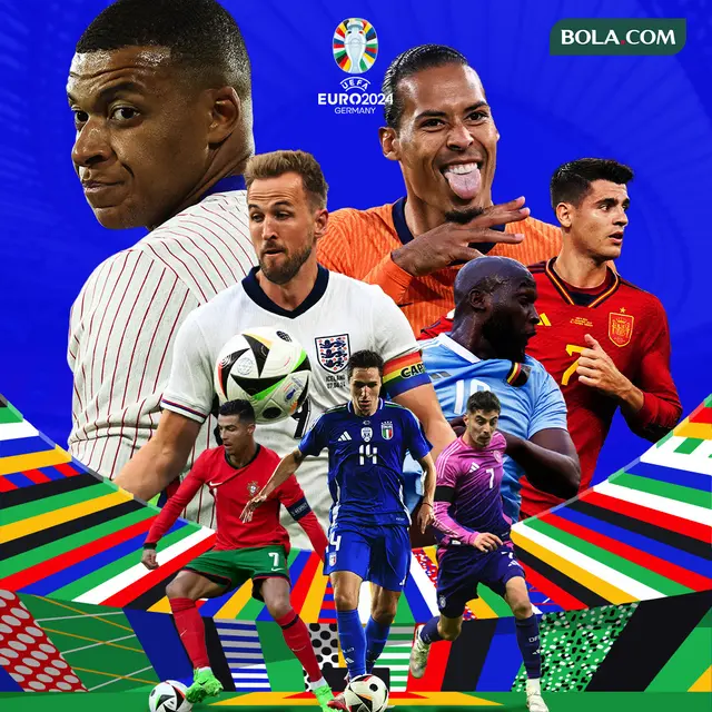 Jadwal Siaran Langsung 16 Besar Euro 2024 di RCTI - Piala Eropa Bola.com