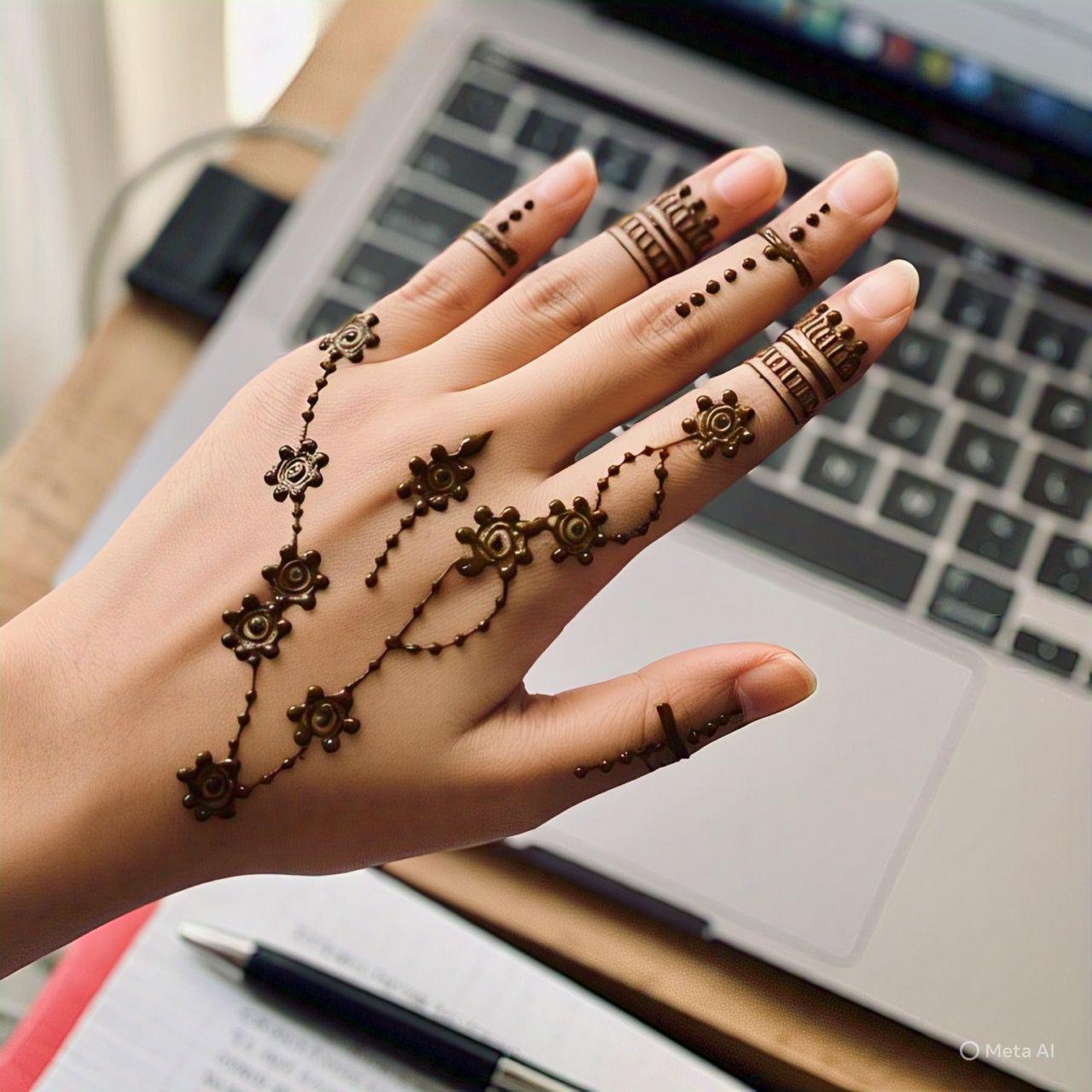 15 Desain Henna Simple dan Penuh Makna, Mudah Dibuat dan Memukau