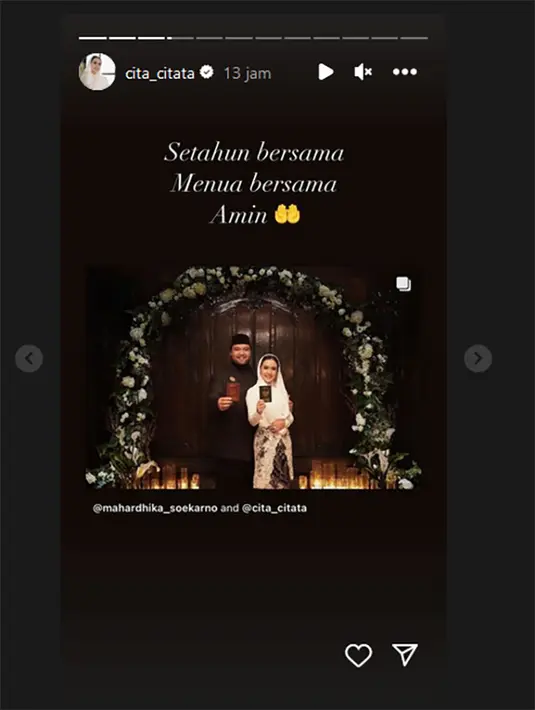 Ultah Pernikahan Pertama, Didi Mahardika Tulis Doa dan Harapan untuk Pernikahannya dengan Cita ...