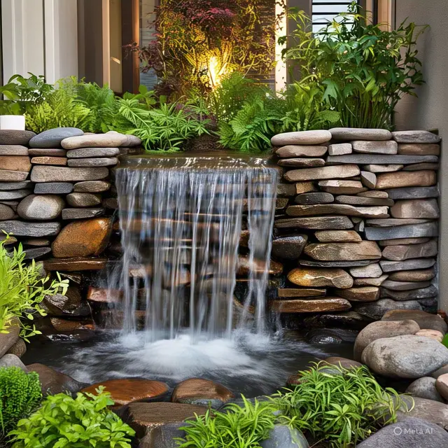 9 Model Kolam Air Terjun Mini di Depan Rumah Lahan Sempit, Bikin Rileks ...