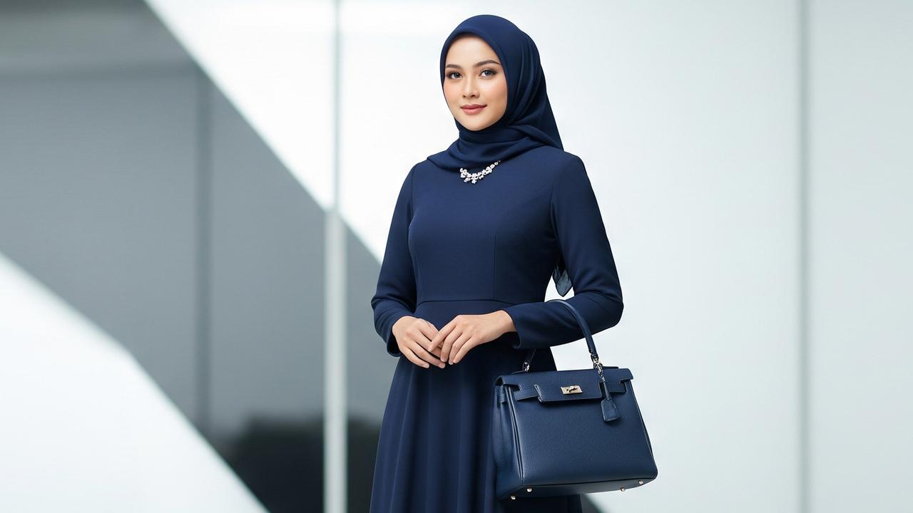 7 Model Gamis Formal Wanita dengan Kesan Pejabat Rapi, Elegan, dan ...