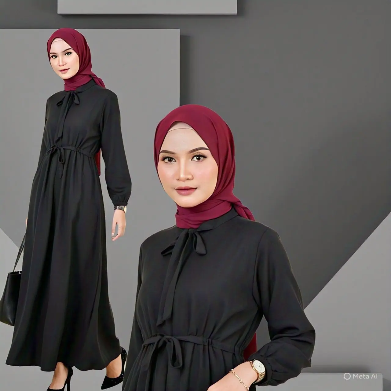 18 Inspirasi Dress Warna Hitam untuk Hijabers 2025, Stylish Tapi Tetap ...