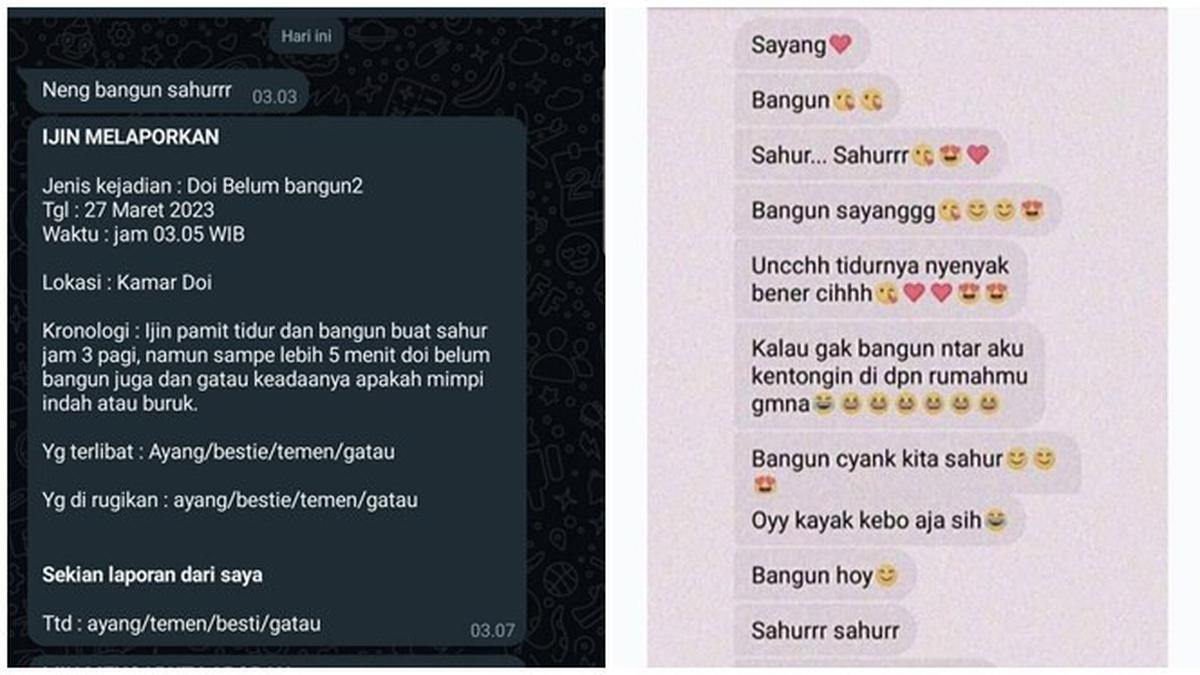8 Chat Bangunin Pacar Sahur Ini Bikin Senyum Sendiri