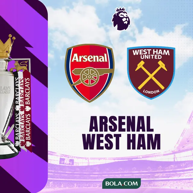 Link Live Streaming Liga Inggris: Arsenal Vs West Ham