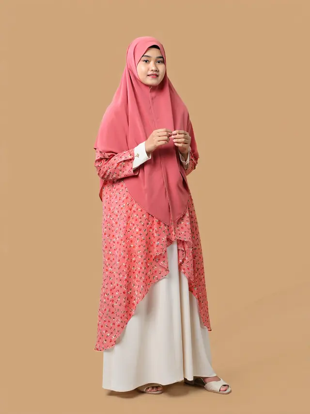 7 Model Gamis Syari Berlayer dan Setelan Khimar Panjang Terbaru 2025 ...