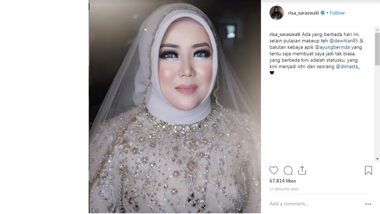 Selamat, Risa Saraswati dan Dimas Tri Aditiyo Resmi Menikah - ShowBiz ...